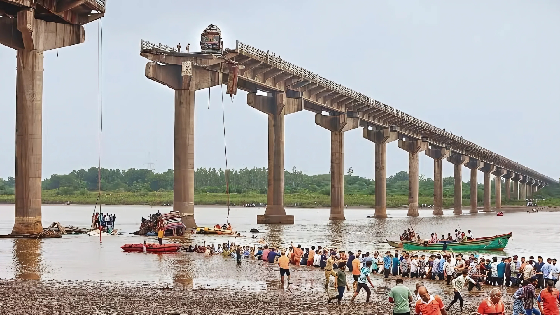 Death Toll in Gujarat’s Gambhira Bridge Collapse Rises to 19; Search Continues for Missing ...